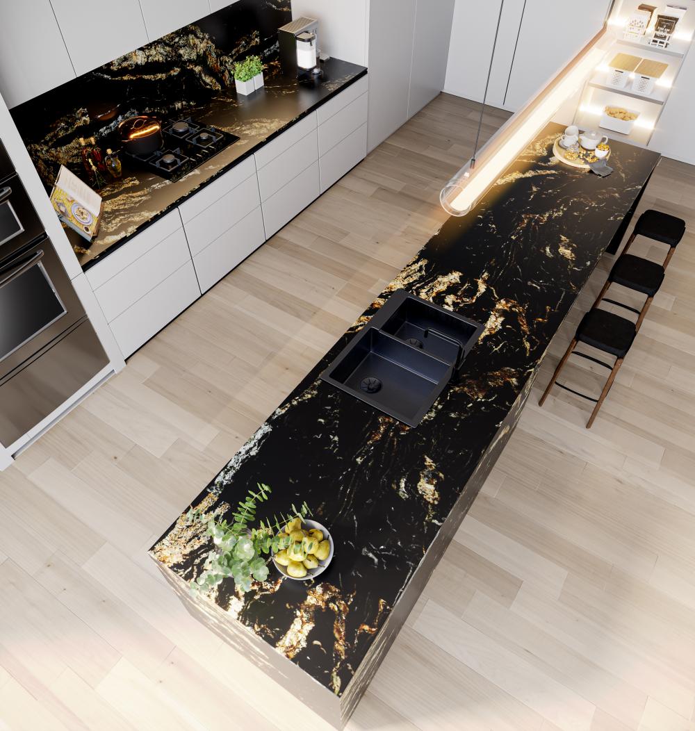 Plan de travail en granit sur mesure pour une cuisine unique et stylée